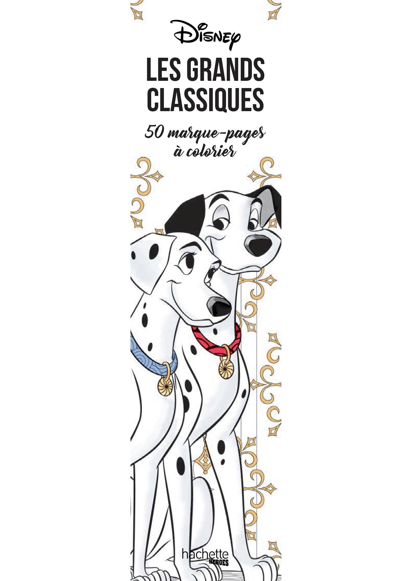 Marque-pages Disney Grands classiques - 50 marque-pages à colorier ...